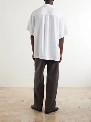 JAMES PERSE Convertible-collar Linen Shirt - White