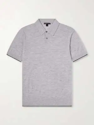 JAMES PERSE Cashmere Polo Shirt - Gray
