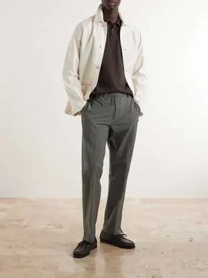JAMES PERSE Slim-leg Stretch Cotton-blend Trousers