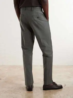 JAMES PERSE Slim-leg Stretch Cotton-blend Trousers