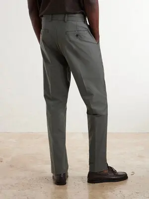 JAMES PERSE Slim-fit Stretch Cotton-blend Trousers