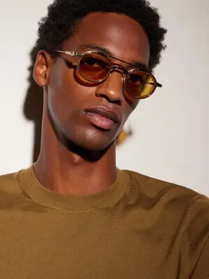 JACQUES MARIE MAGE Livingston Round Frame Sunglasses