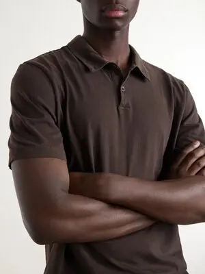JAMES PERSE Supima Cotton-jersey Polo Shirt
