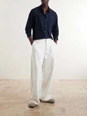 JAMES PERSE Clean Finish Slim-fit Cotton-jersey Shirt