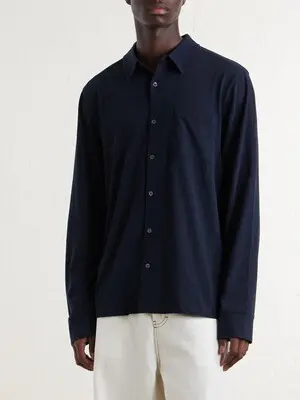 JAMES PERSE Clean Finish Slim-fit Cotton-jersey Shirt