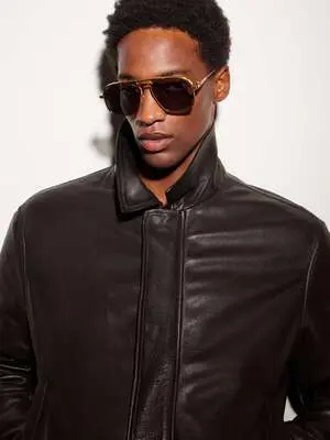 JACQUES MARIE MAGE Labarge Aviator-style Titanium Sunglasses