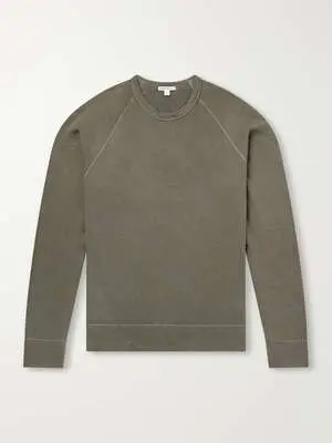 JAMES PERSE Cotton-jersey Sweatshirt - Green