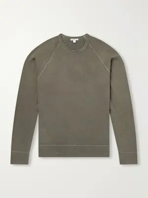 JAMES PERSE Cotton-jersey Sweatshirt - Green