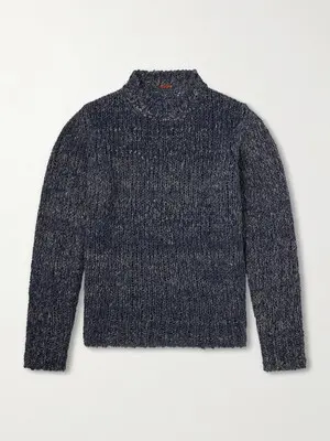 Barena Venezia Alpaca, Wool And Linen-blend Sweater - Blue