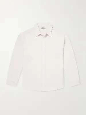 FRAME Waffle-knit Cotton Shirt - Neutrals