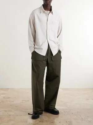 FRAME Waffle-knit Cotton Shirt - Neutrals