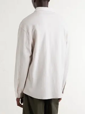 FRAME Waffle-knit Cotton Shirt - Neutrals