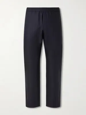 Barena Venezia Straight-leg Herringbone Virgin Wool Trousers - Blue