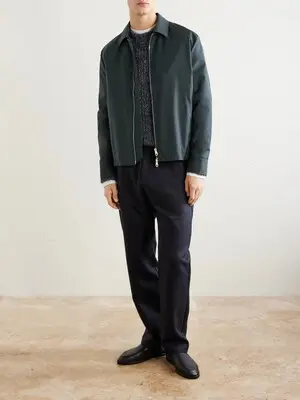 Barena Venezia Straight-leg Herringbone Virgin Wool Trousers