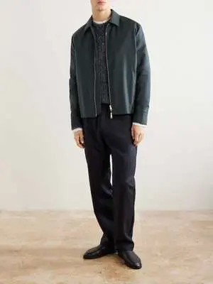 Barena Venezia Straight-leg Herringbone Virgin Wool Trousers