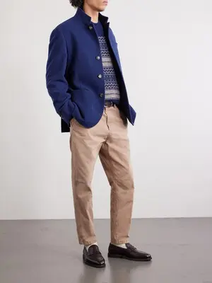 Brunello Cucinelli Straight-leg Cotton Trousers - Neutrals