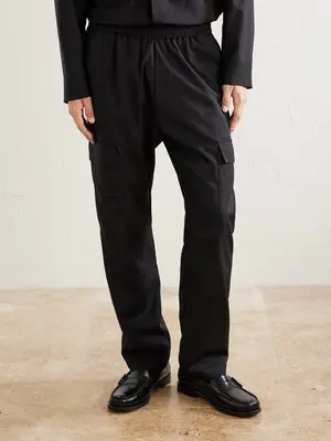 Barena Venezia Straight-leg Virgin Wool-gabardine Cargo Trousers