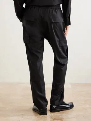 Barena Venezia Straight-leg Virgin Wool-gabardine Cargo Trousers