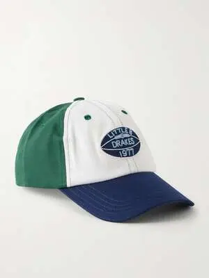 DRAKE'S Logo-embroidered Cotton-twill Baseball Cap - Multi