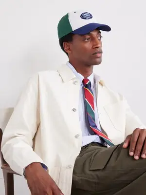 DRAKE'S Color-block Cotton Baseball Cap