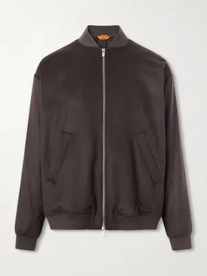 Barena Venezia Cashmere Bomber Jacket - Brown