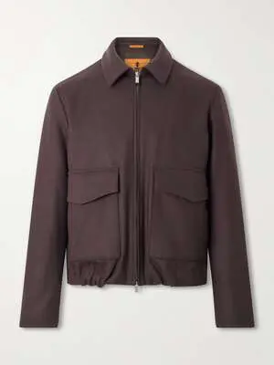 Barena Venezia Wool-blend Felt Blouson Jacket - Brown