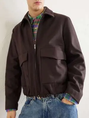 Barena Venezia Wool-blend Felt Blouson Jacket
