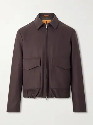 Barena Venezia Wool-blend Felt Blouson Jacket - Brown