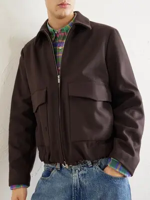 Barena Venezia Wool-blend Felt Blouson Jacket