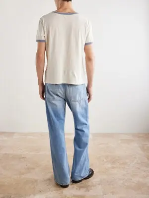 Acne Studios Logo-print Cotton-jersey T-shirt - Neutrals