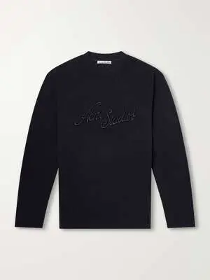 Acne Studios Logo-print Cotton-jersey T-shirt - Black