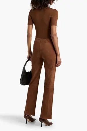 Theory Leenda Ribbed Merino Wool Turtleneck Top