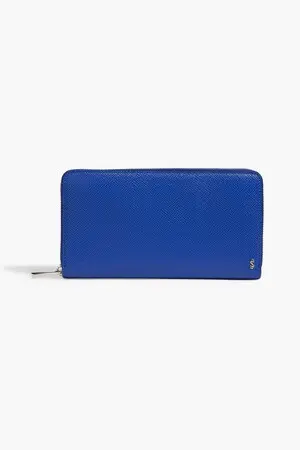 SERAPIAN Texturedleather Continental Wallet - Indigo