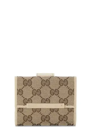 Gucci Cream Original Gg Canvas French Wallet - White