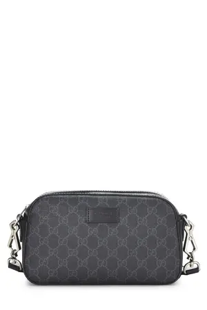 Gucci Gg Supreme Coated Canvas Crossbody Bag With Web Stripe