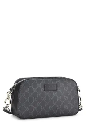 Gucci Gg Supreme Coated Canvas Crossbody Bag With Web Stripe