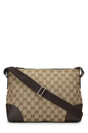 Gucci Gg Monogram Canvas Messenger Bag