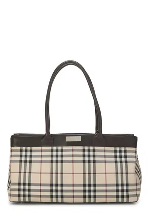 Burberry Nylon Check Handbag