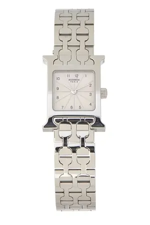 Hermès Stainless Steel Heure H Watch - Silver