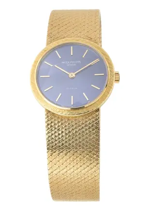 Patek Philippe Calatrava Yellow Watch - Blue