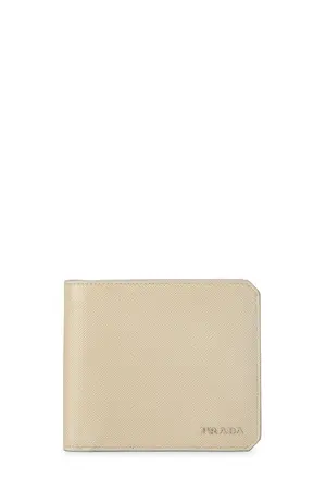 Prada Saffiano Bifold Wallet - Cream