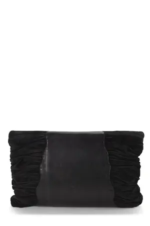 Chrome Hearts Leather Fleur-de-lis Clutch