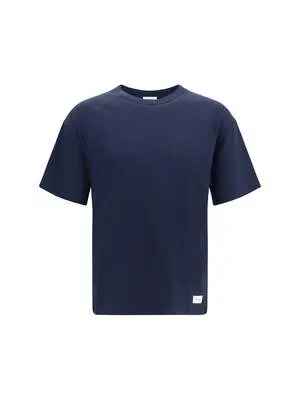 Saint Laurent Cotton Crewneck T-shirt - Blue