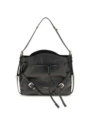 Givenchy Small Voyou Bucket Handbag In Glossy Leather - Black