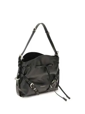 Givenchy Small Voyou Bucket Handbag In Glossy Leather - Black