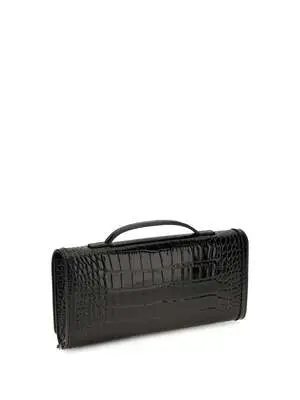 ROGER VIVIER Belle Vivier Crocodile-effect Clutch