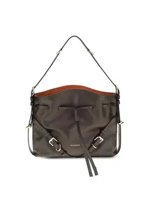 Givenchy Small Voyou Bucket Handbag In Glossy Leather - Brown