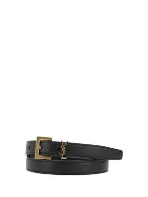 Saint Laurent Leather Belt - Black