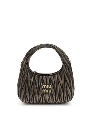 Miu Miu Wander Bag In Quilted Leather - Brown