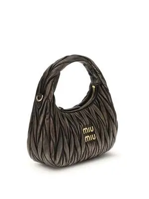 Miu Miu Wander Bag In Quilted Leather - Brown